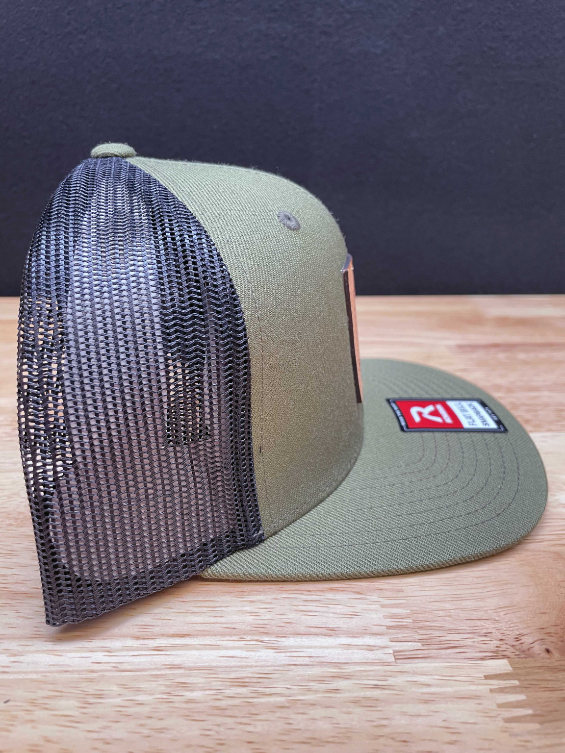 Antelope Leather Patch Snapback – Green | D4 Guns